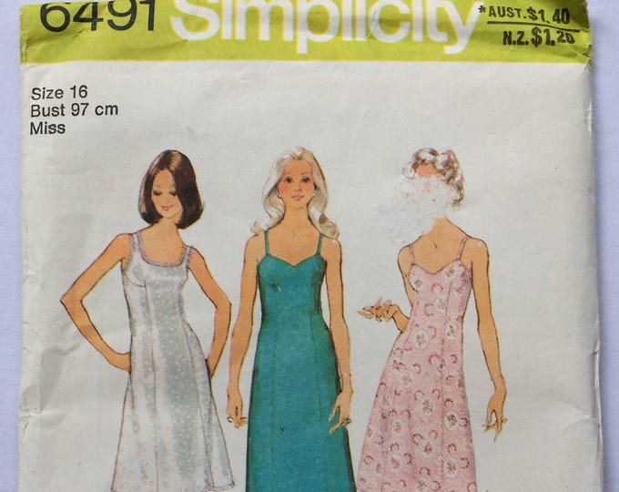 Vintage Simplicity Sewing Pattern 6491 Misses' Slip and - Etsy Australia