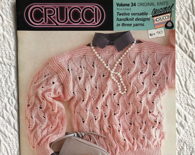Vintage Crucci Knitting Patterns, Volume 34, 12 Original Knits - Etsy