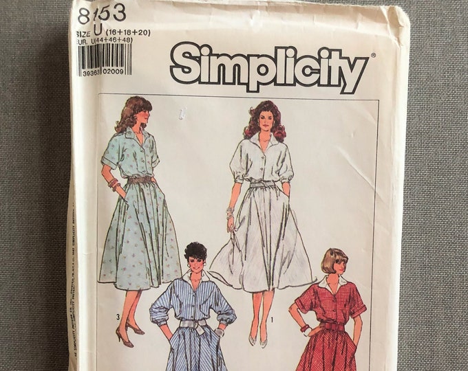 Simplicity Sewing Pattern 8153, Misses' Dress With Flared Bias Skirt ...
