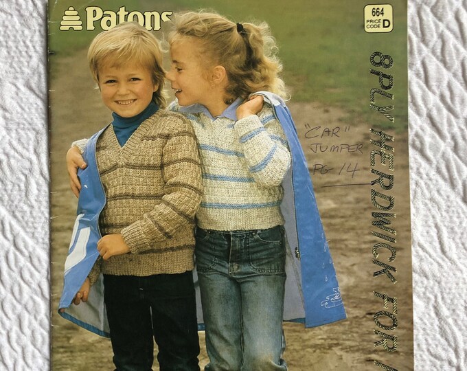 Patons Knitting Pattern Book 664, 8 Ply Herdwick for Kids - Etsy