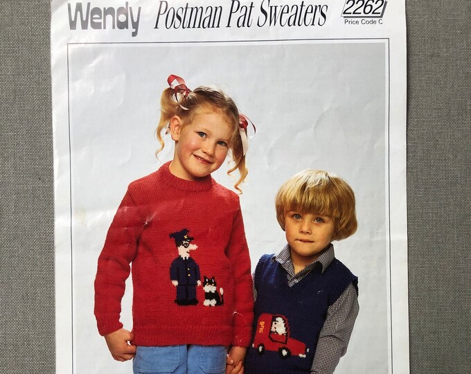 Postman Pat Children's Knitting Patterns, Wendy Book 2262 - Etsy