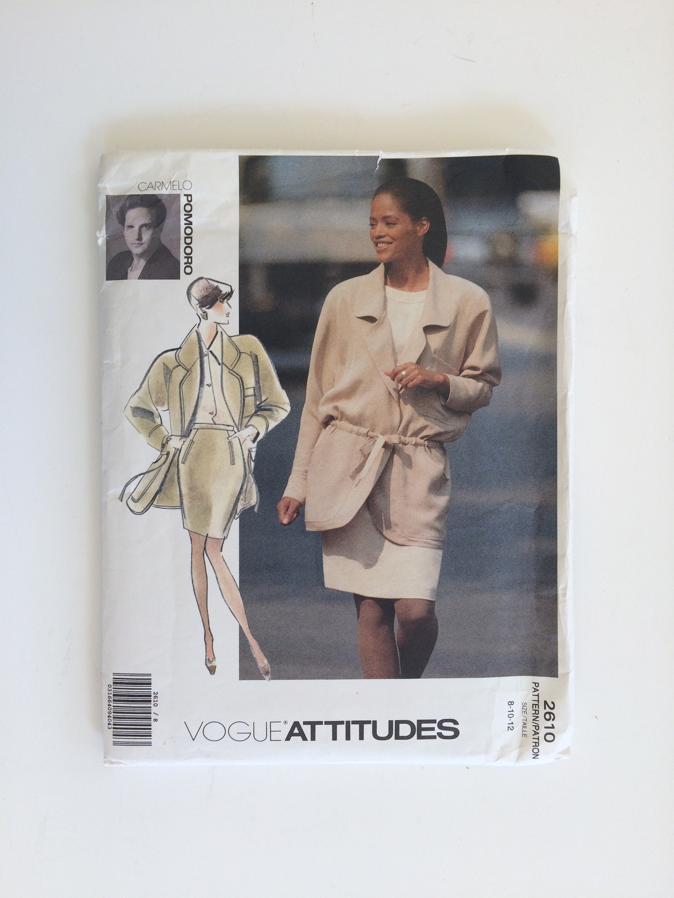 Vogue Attitudes 2610 Sewing Pattern, Carmelo Pomodoro Misses' Jacket ...