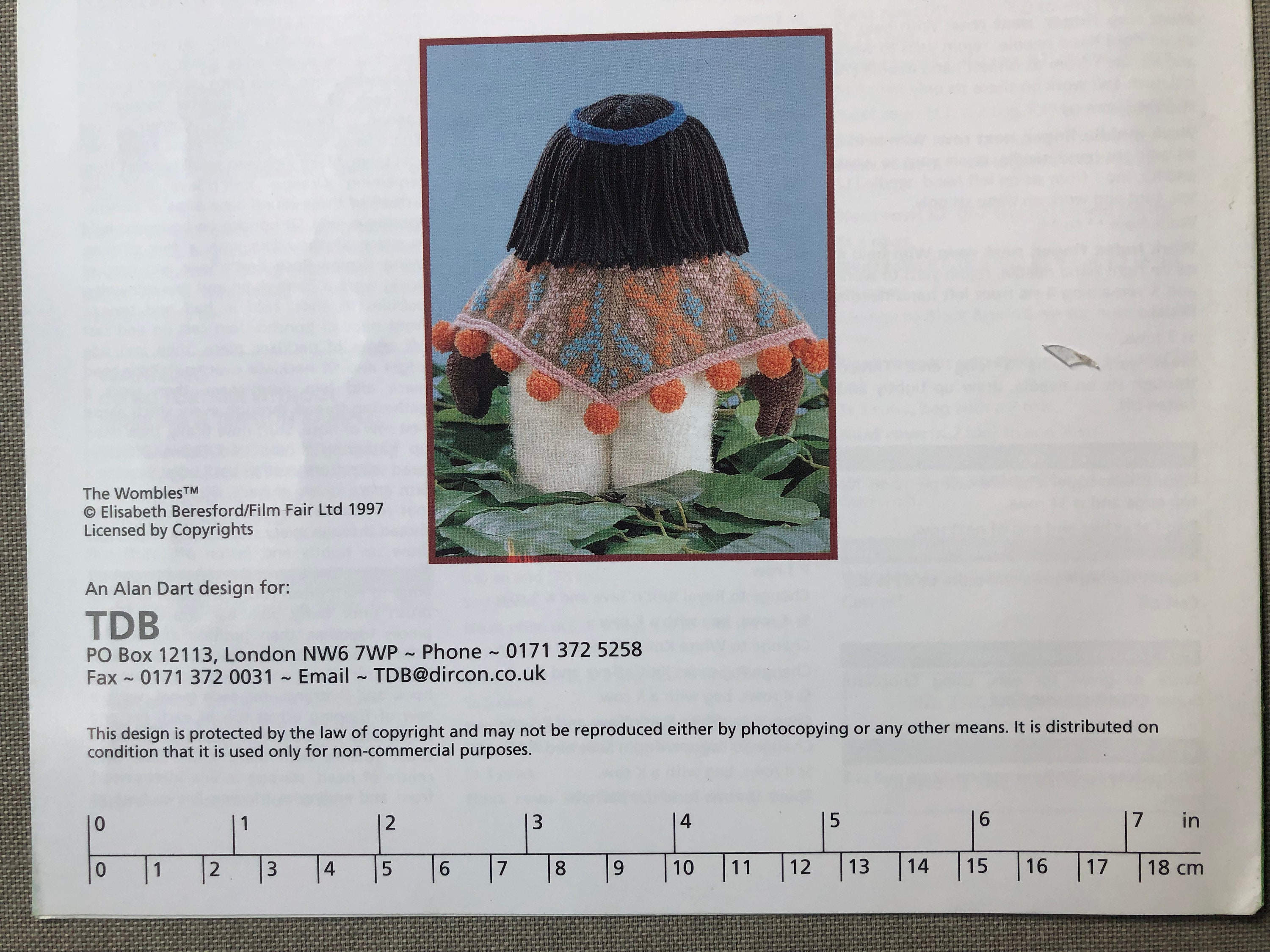 Obidos, the Wombles Toy Knitting Pattern by Alan Dart for TDB - Etsy