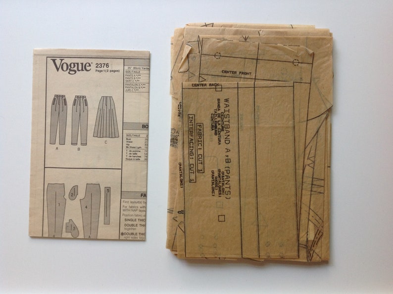 Vogue 2376 Sewing Pattern, DKNY American Designer Misses' Pants and ...