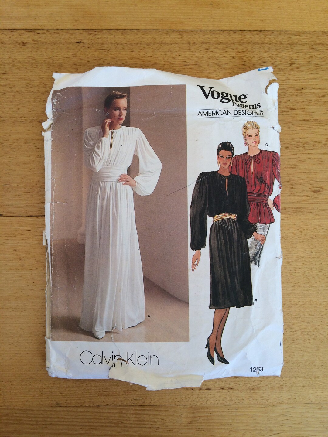 Vogue 1263 Sewing Pattern, American Designer Calvin Klein Misses' Dress ...