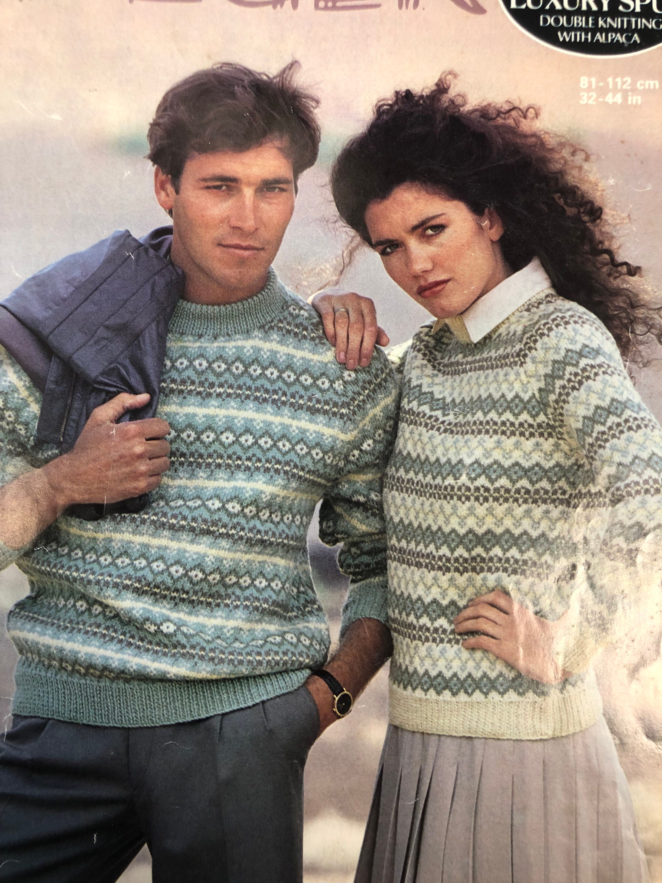 Jaeger, His and Her Fair Isle Sweater Pattern 4960, Vintage Knitting ...