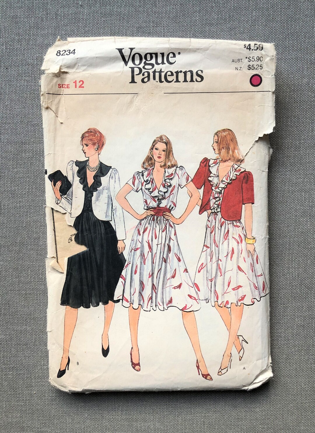 Vintage Vogue 8234 Sewing Pattern, Misses Jacket and Dress, Size 12 - Etsy