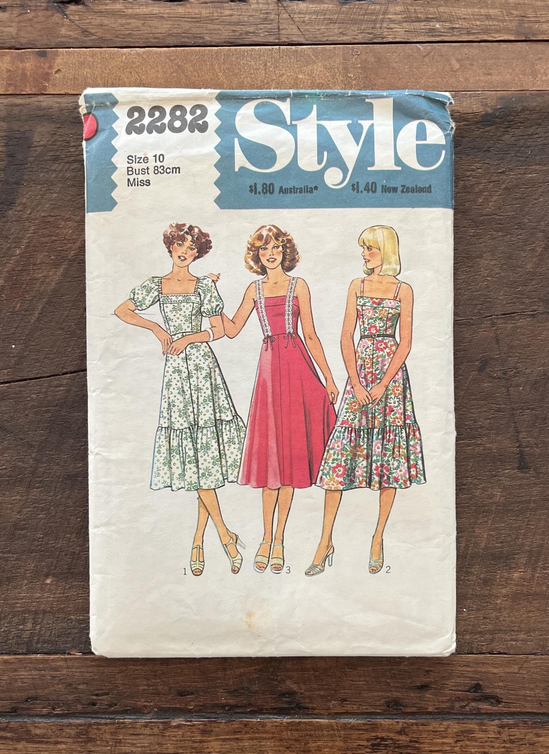 Vintage Style Sewing Pattern 2282 Misses' Dress, Size 10 - Etsy