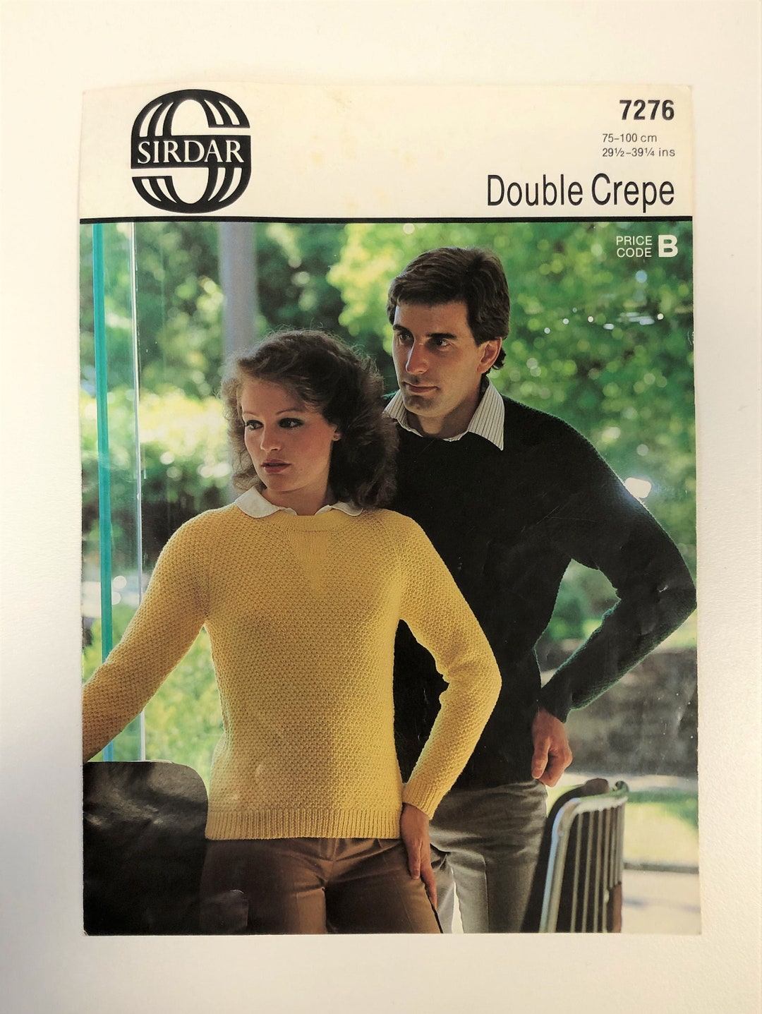 Vintage Sirdar Jumper Knitting Pattern 7276, Double Crepe - Etsy