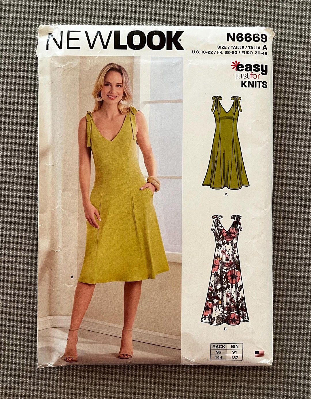 New Look 6669 Sewing Pattern, Misses' Dress, Size 10-22 - Etsy