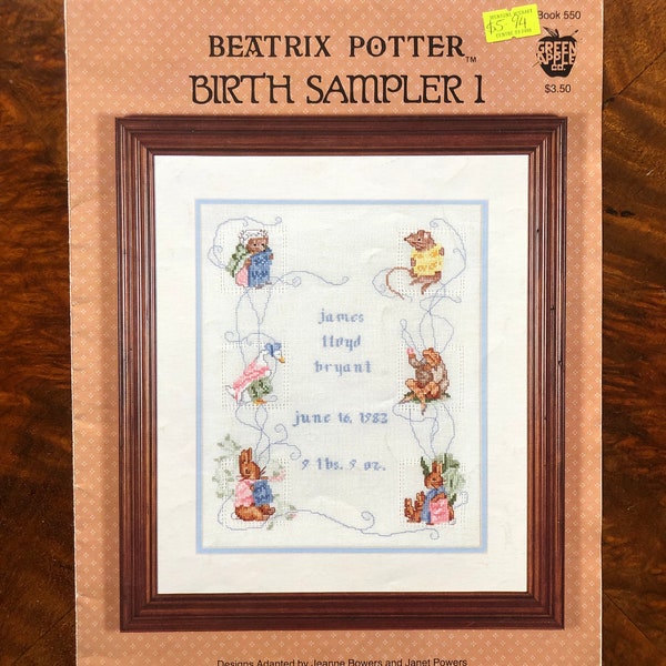 Birth Sampler - Etsy