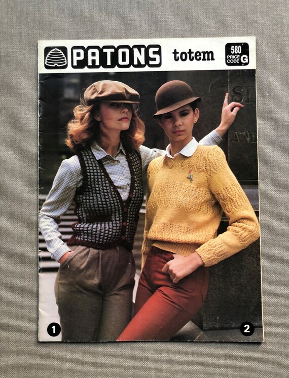 Vintage Patons Totem Knitting Pattern Booklet 580 Lady's | Etsy Australia