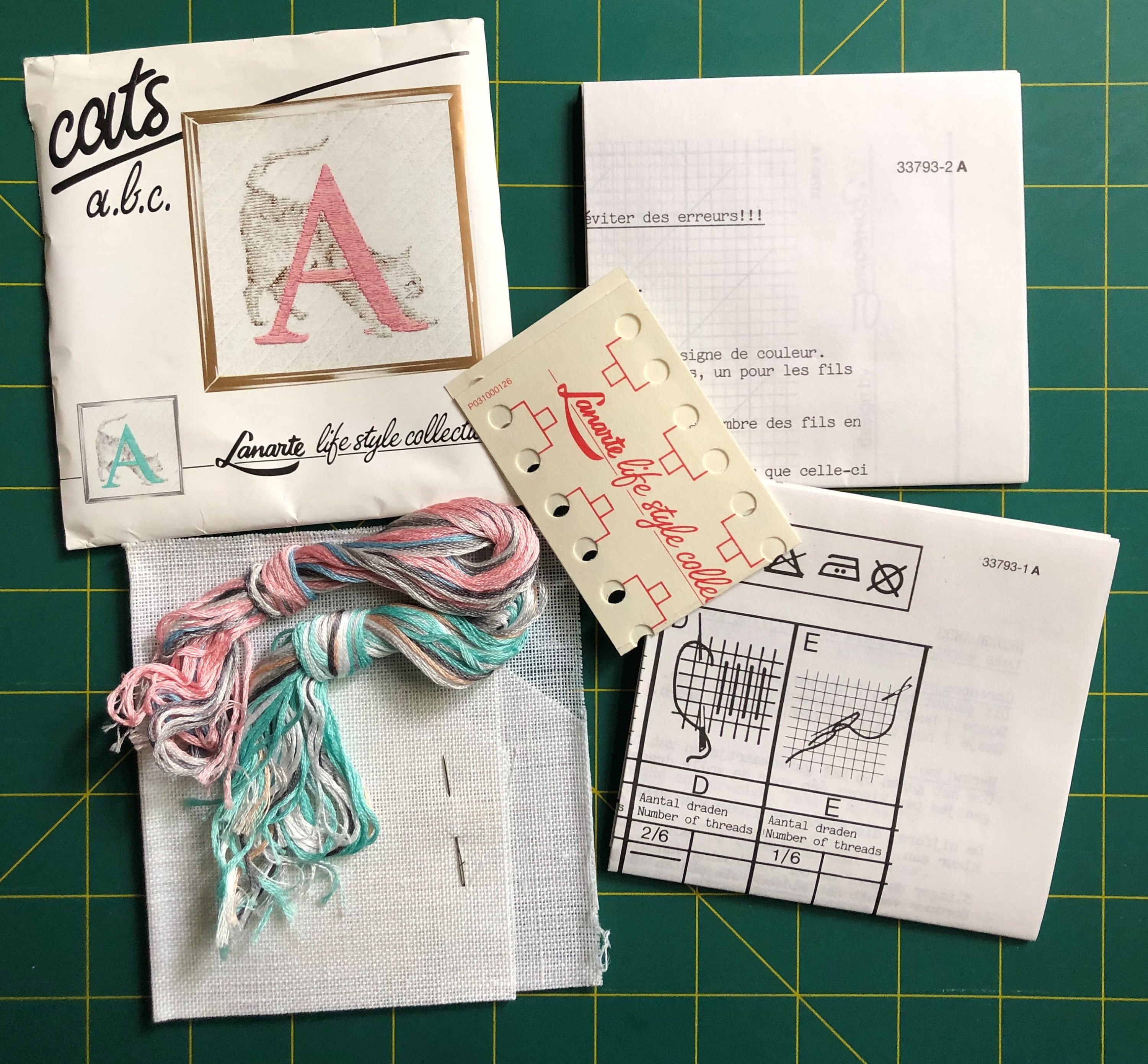 Lanarte Cats Letter A Cross Stitch Kit Complete - Etsy