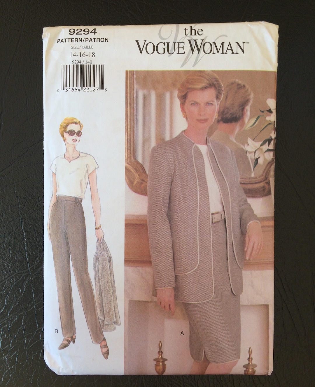 Vogue Woman 9294 Sewing Pattern, Misses' Petite Jacket Skirt and Pants ...