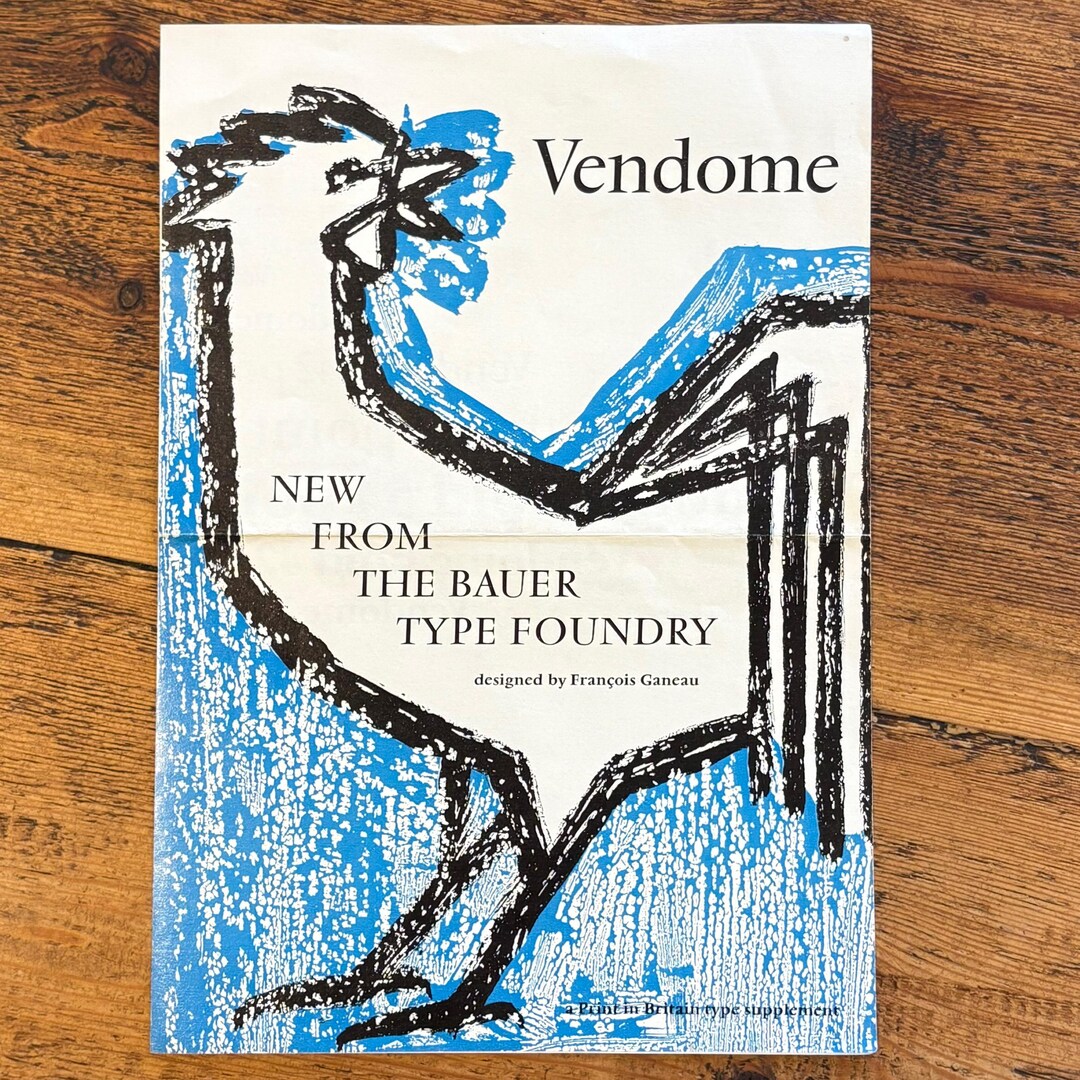 Vendome Typeface Sample Advertising Booklet From the Bauer Type Foundry ...