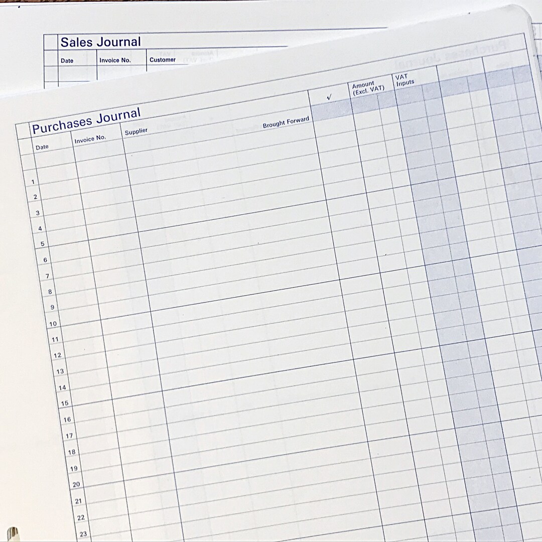 Large Square Vintage Ledger Paper Pages, Kalamazoo Sales and Purchases ...