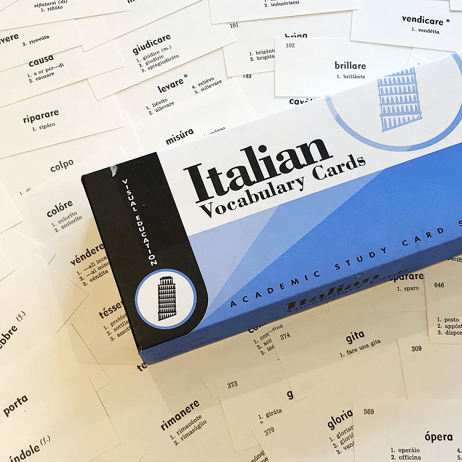 Vintage Italian Vocabulary Cards Ephemera Pack a Random | Etsy UK