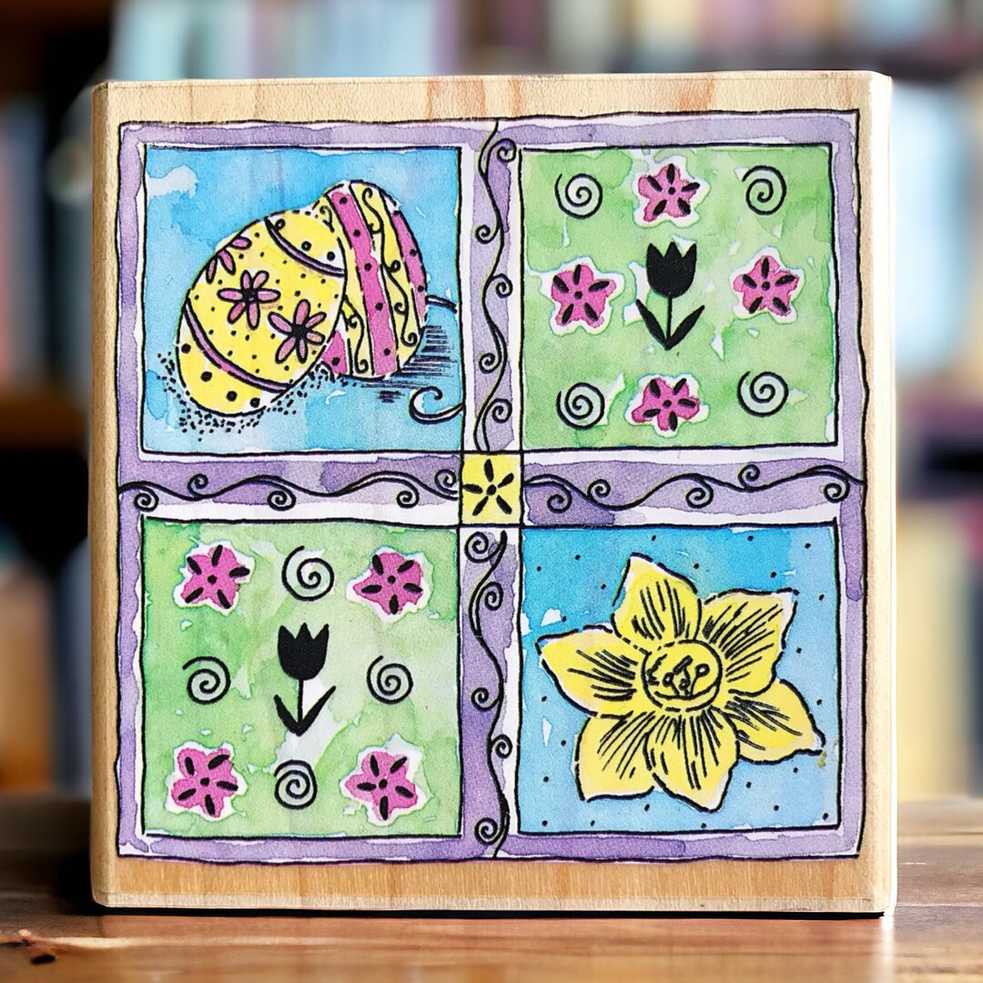 Colors of Spring Vintage Rubber Stamp, Penny Black Wood Mounted 2280K ...