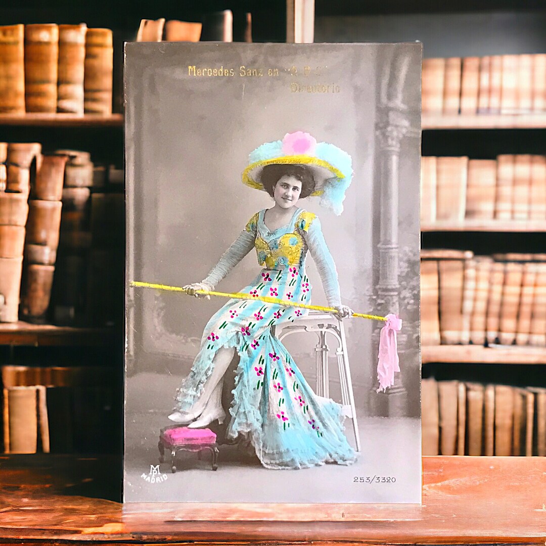Antique Postcard of Edwardian Actress Mercedes Sanz Singer and Stage ...
