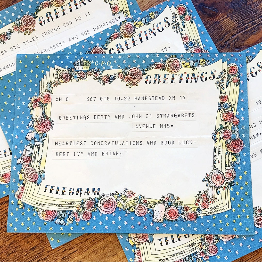 Vintage Wedding Telegram From the 1950s, for Collectors or for Junk ...