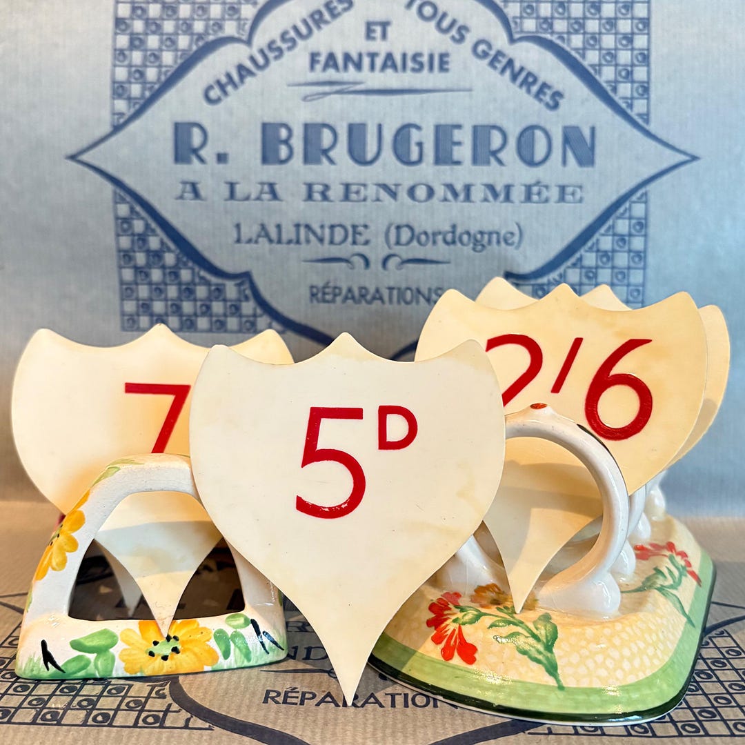 Vintage Shop Price Labels for Display, Shield Shaped Plastic Grocery ...