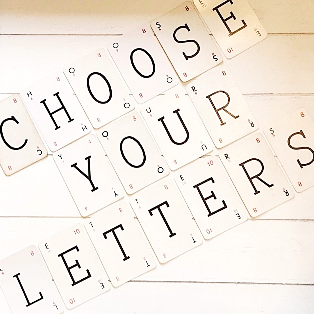 Vintage Lexicon Letter Alphabet Playing Cards, Scrapbooks, Junk ...