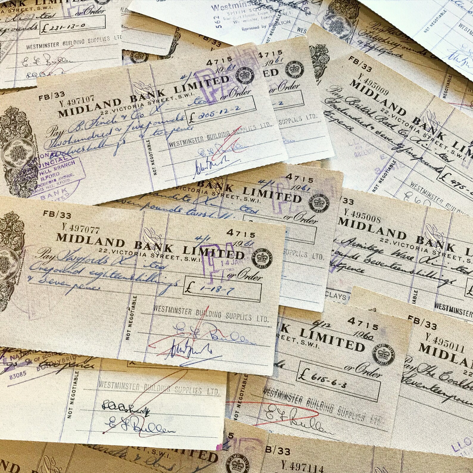 Midland Bank Cheques From the 1960s for Junk Journals and - Etsy Canada