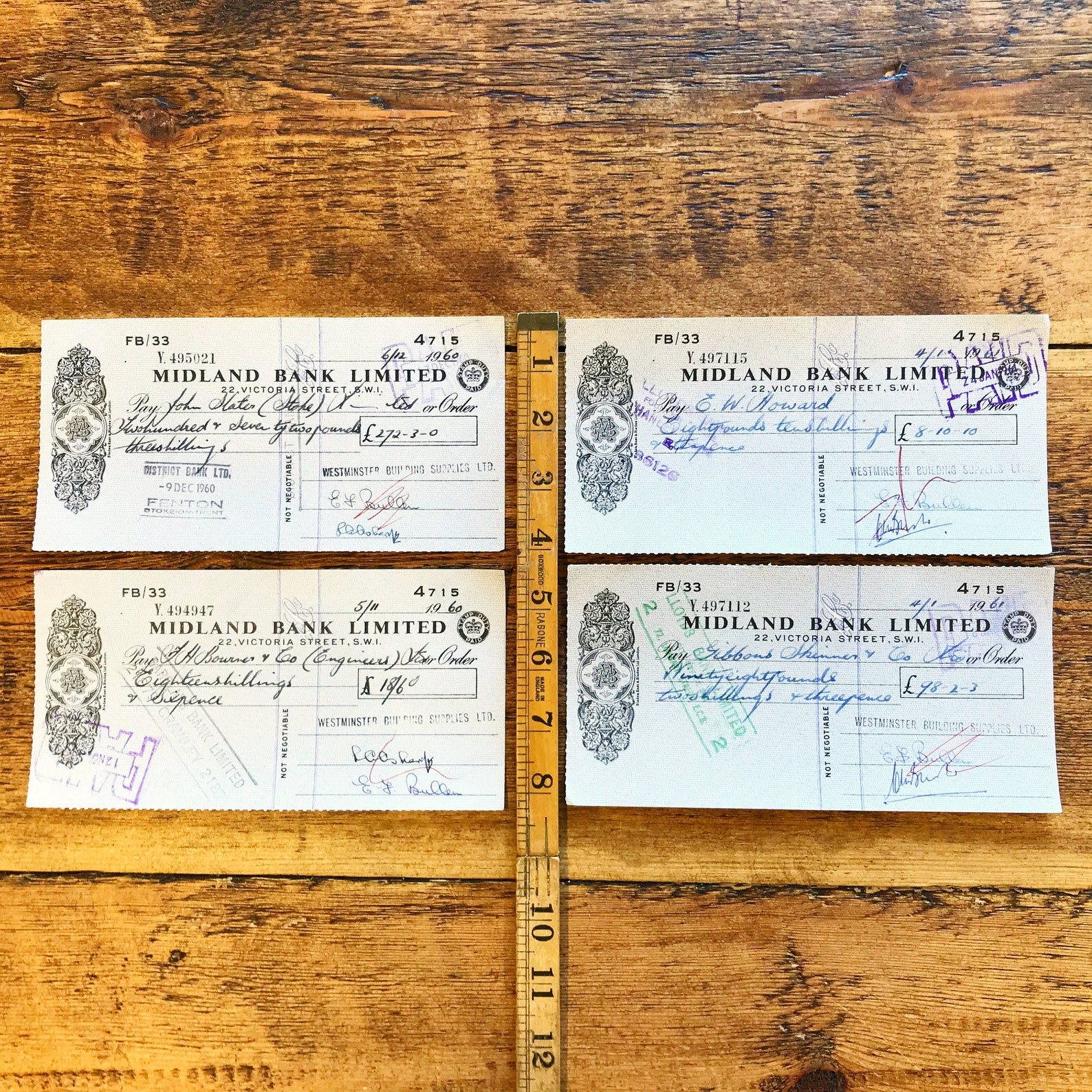 Midland Bank Cheques From the 1960s for Junk Journals and - Etsy Canada
