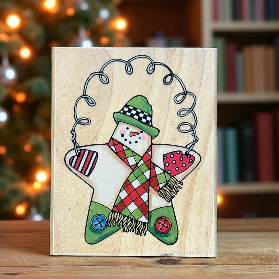 Snowman Magic Rubber Stamp by Penny Black, a Used Vintage Wood Mounted ...