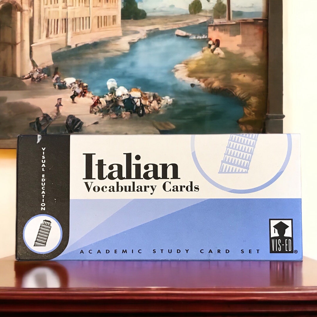 Vintage Italian Vocabulary Cards, Ephemera Pack of 25 Randomly Selected ...