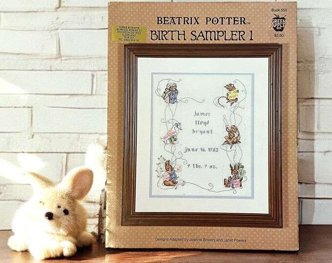 Beatrix Potter Baby Birth Sampler 1 Counted Cross Stitch Chart by Green ...