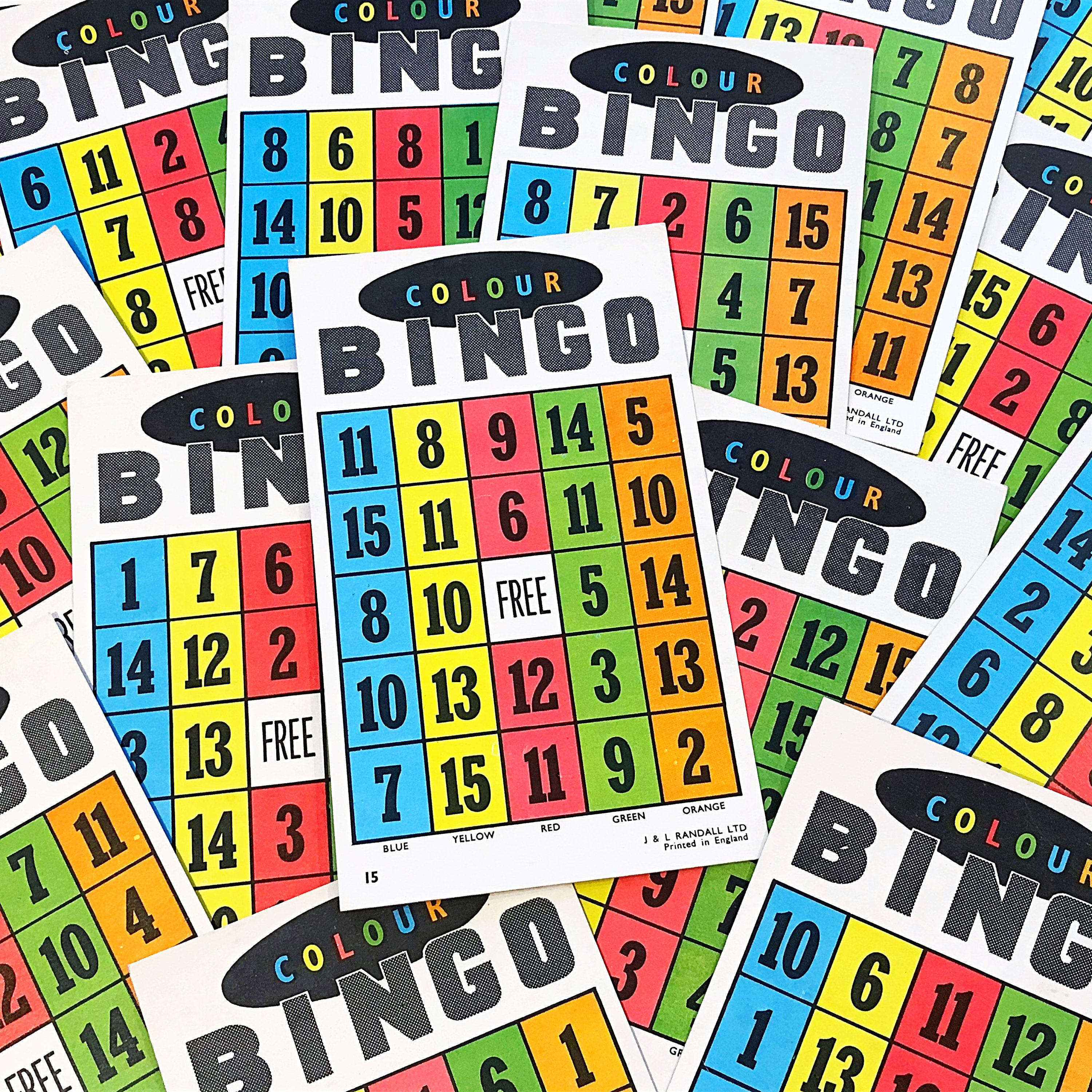 Kits & How To Set of 6 Vintage Bingo Lotto Cards Blue Scrapbook DIY ...