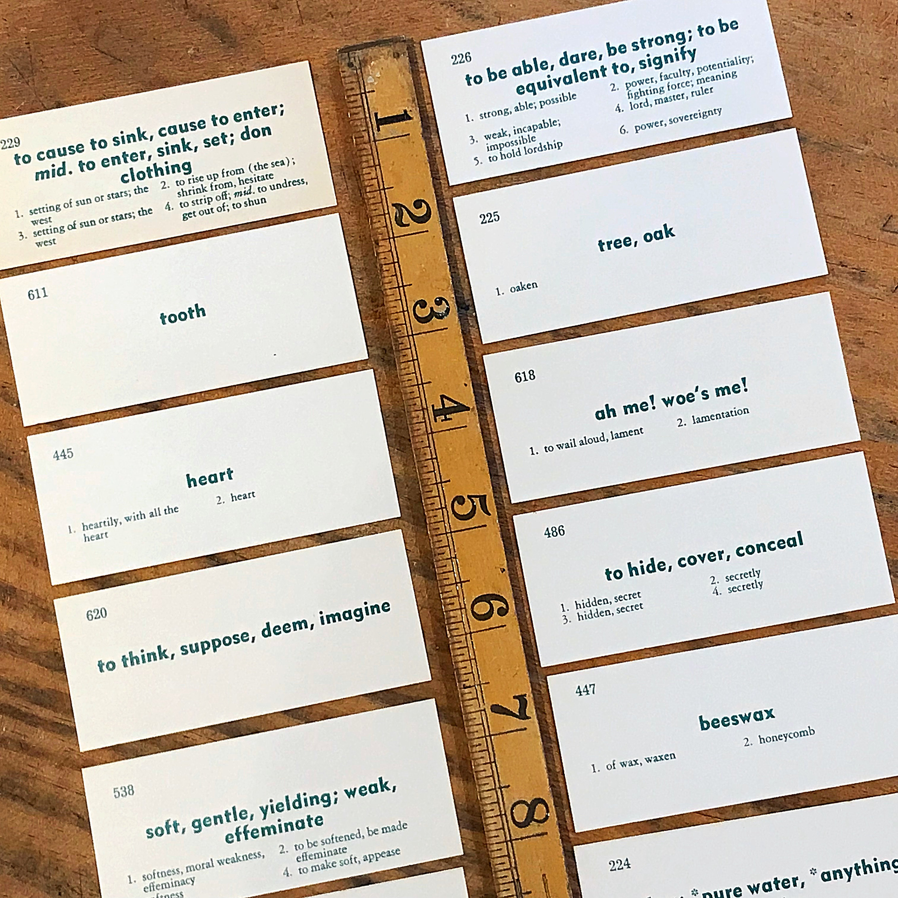 Vintage Greek Vocabulary Flashcards, Foreign Language Ephemera Pack ...