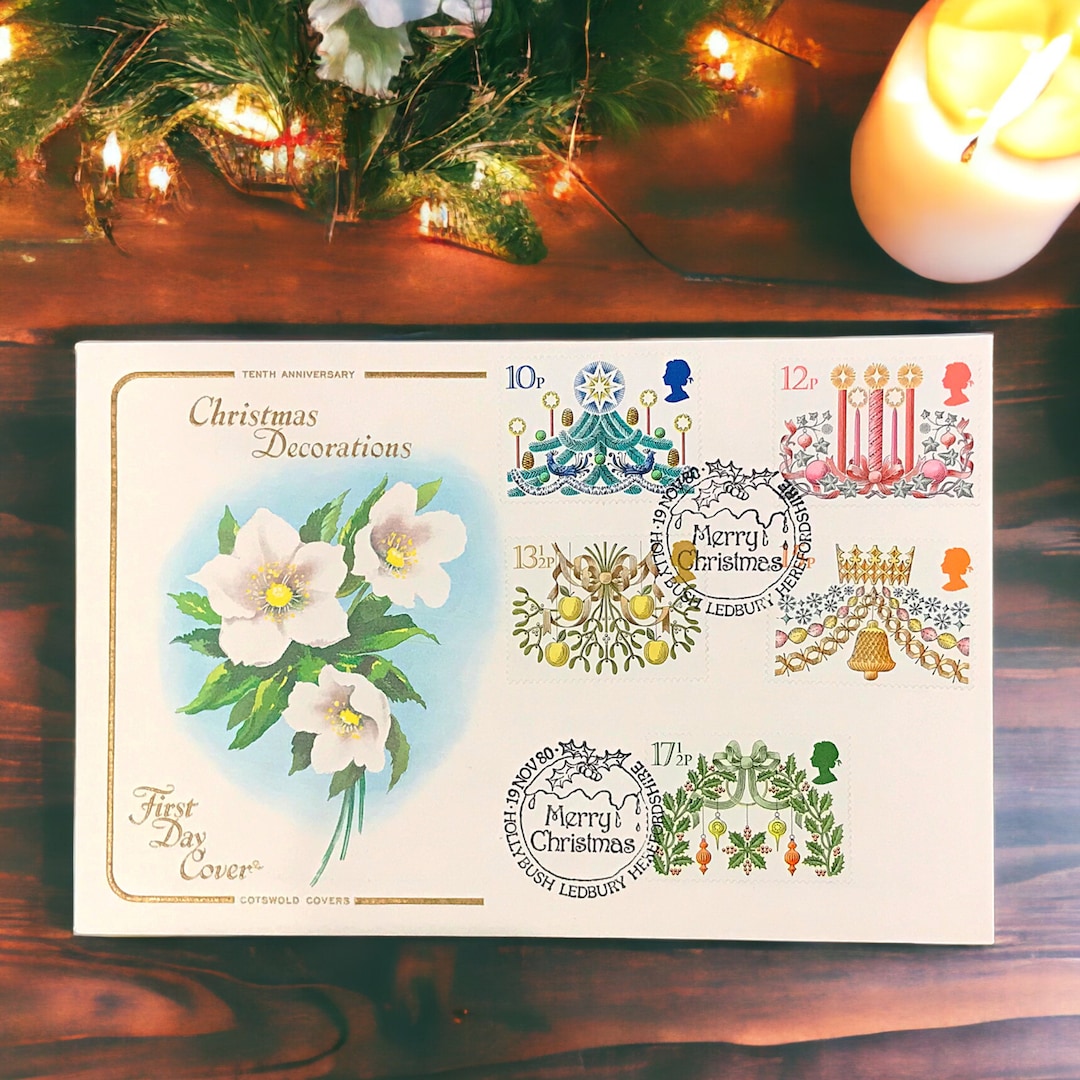 Vintage Christmas Rose 1980 First Day Cover by Cotswold - Etsy