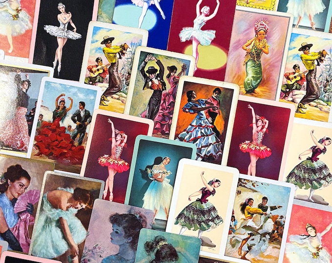Vintage Ballet and Dance Playing Cards for Junk Journals and Scrapbooks ...