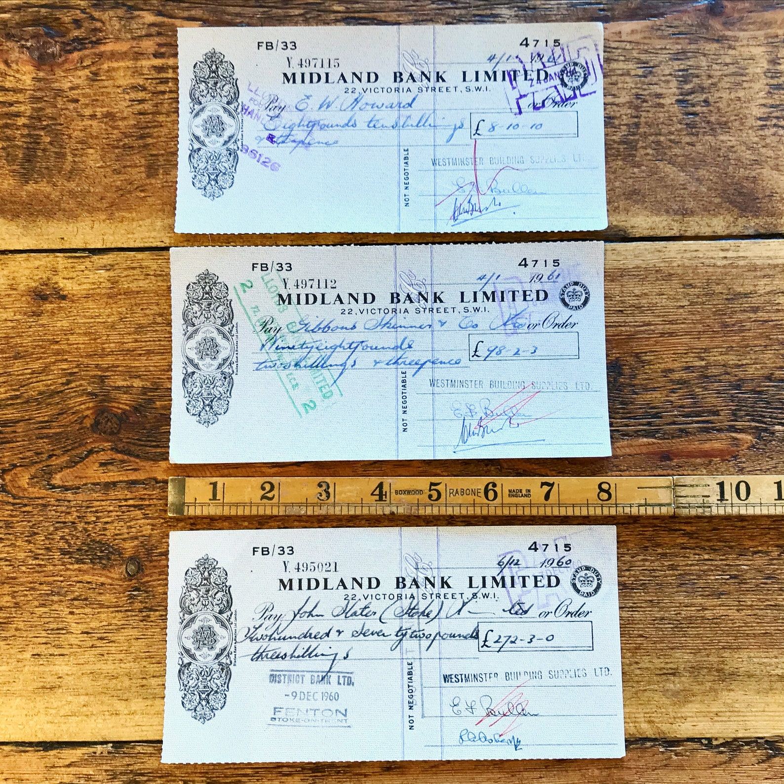Midland Bank Cheques From the 1960s for Junk Journals and - Etsy Canada