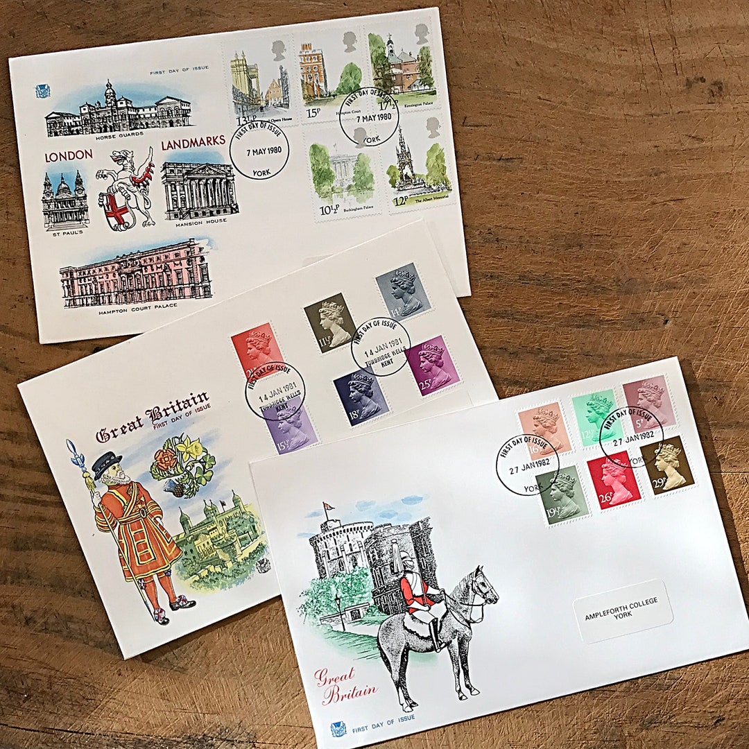 Three Vintage Great Britain and London First Day Covers, With ...