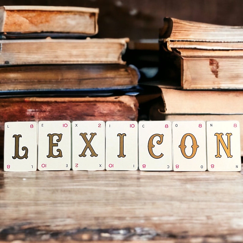 Rare Vintage Gold Lexicon Alphabet Letter Playing Cards, Flatlay Props ...