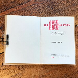 The Fell Types What Has Been Done in and About Them, Vintage Book by ...