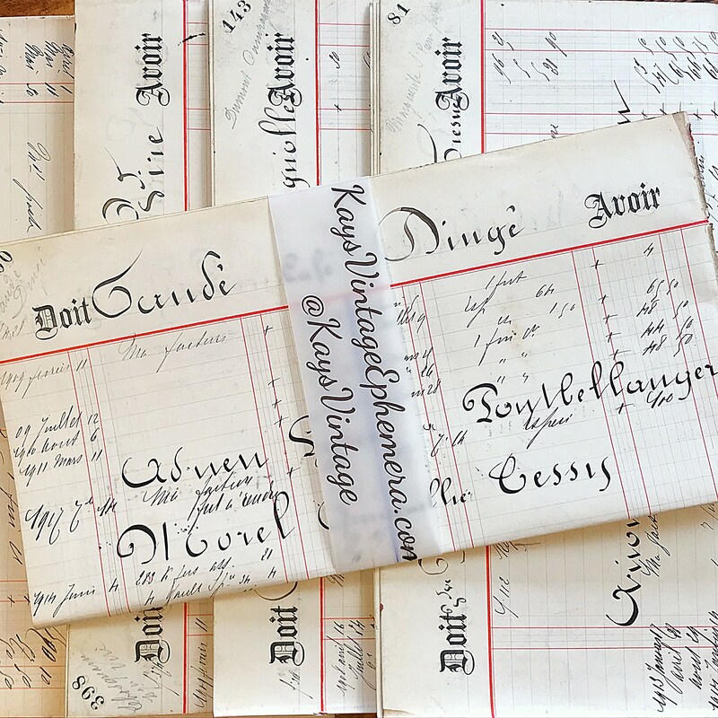 French Script Paper - Etsy