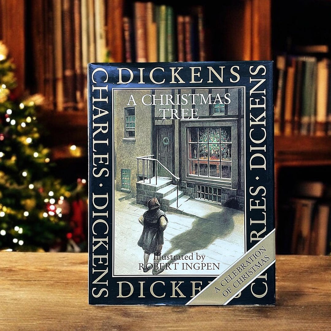 A Christmas Tree Vintage Book by Charles Dickens Beautifully ...