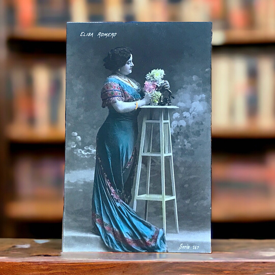 Antique Postcard of Edwardian Actress Elisa Romero, Glamourous Spanish ...