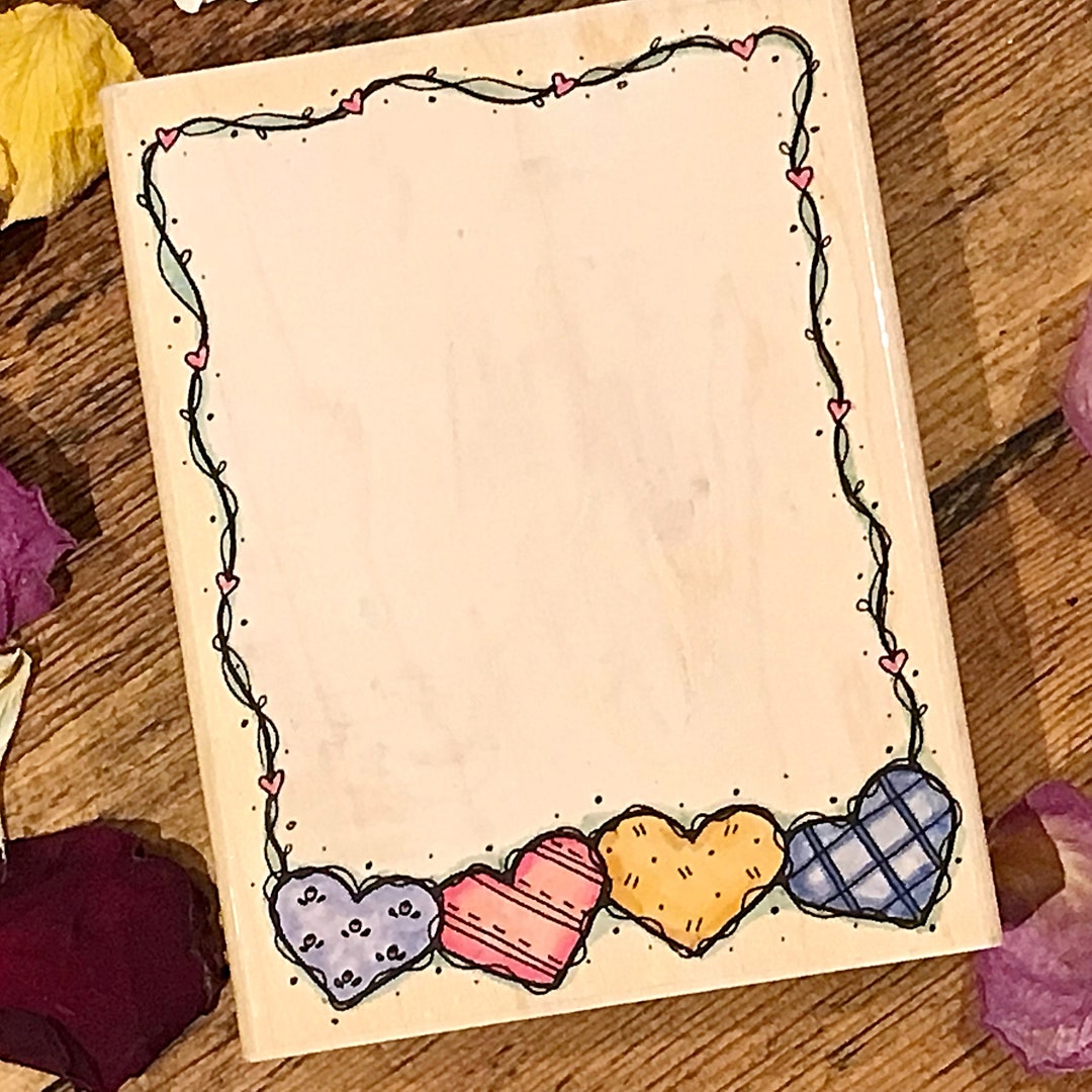 Heartful Frame Vintage Rubber Stamp by Penny Black, for Valentines Day ...