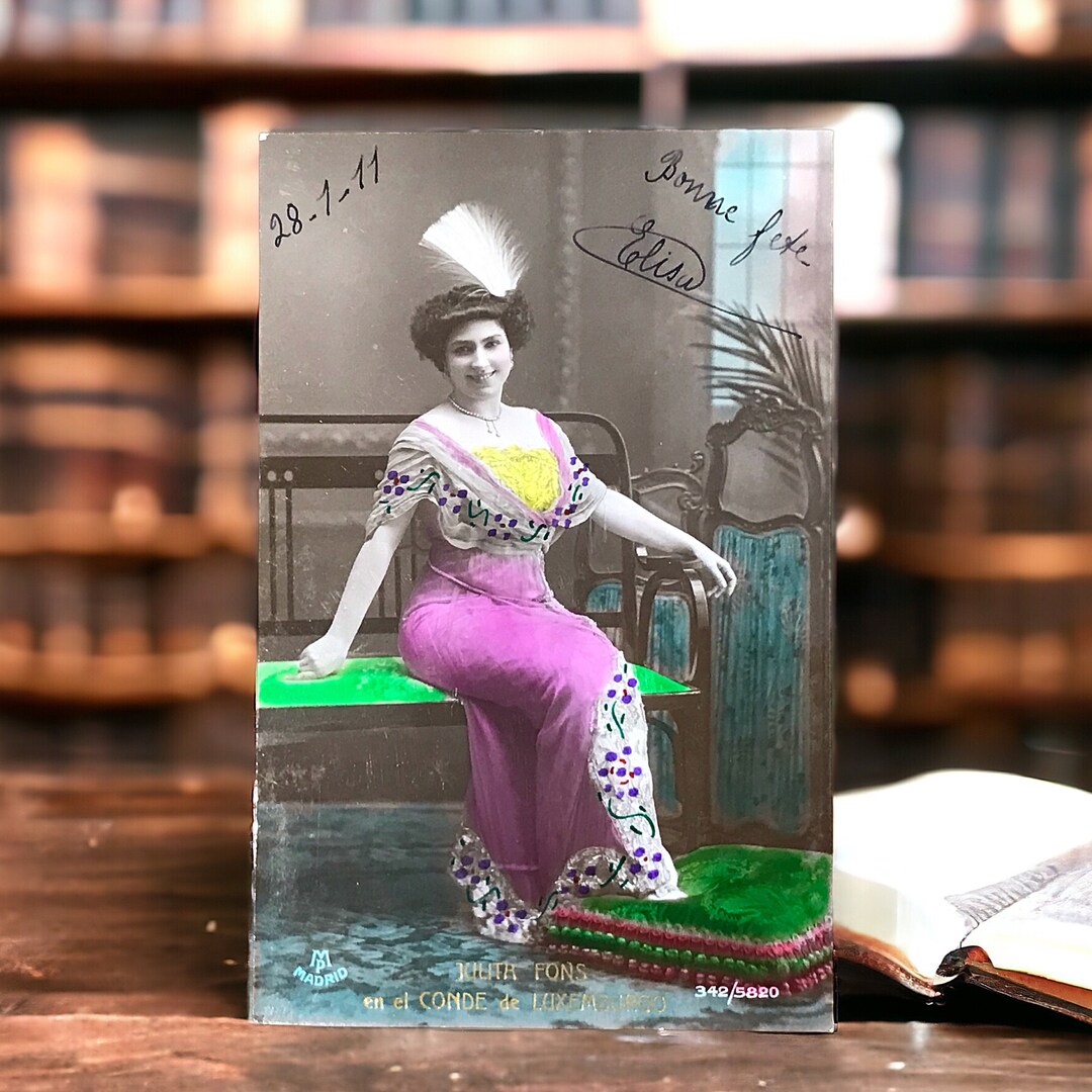 Antique Postcard of Edwardian Actress and Singer Julita Fons, Beautiful ...