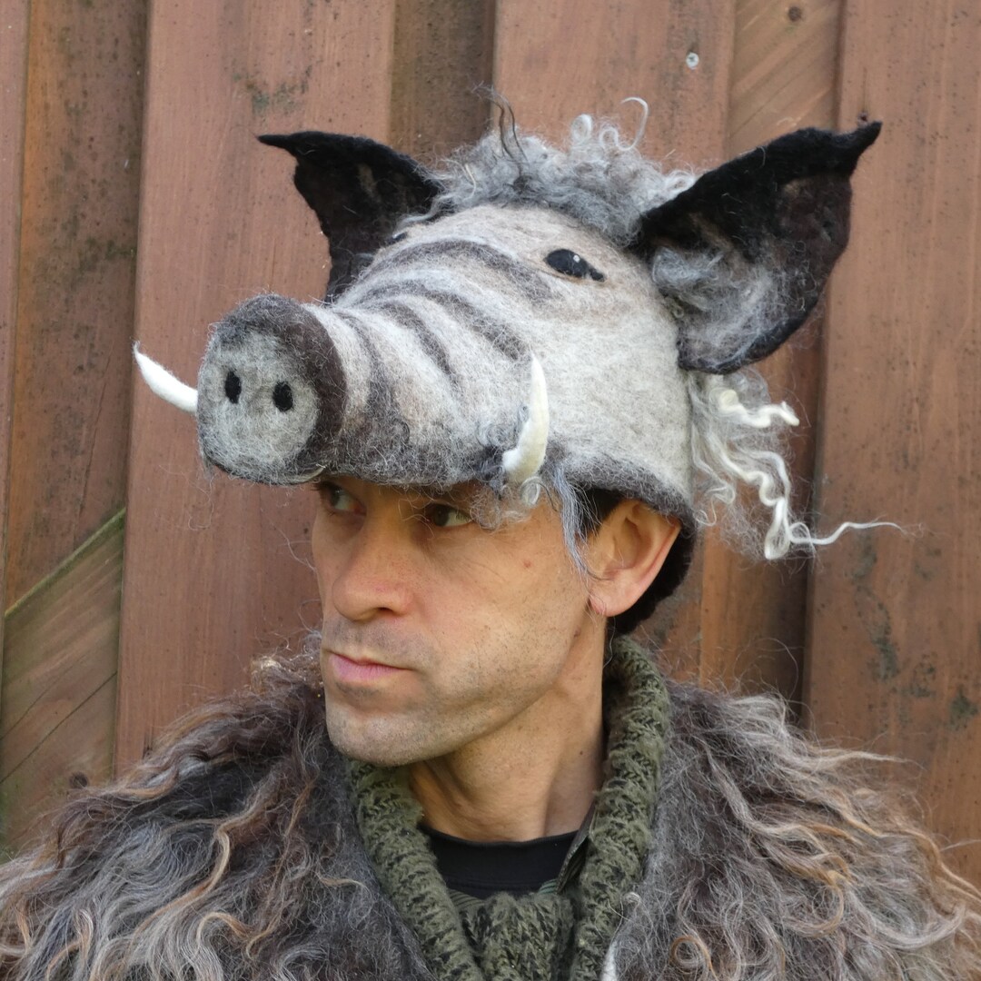 Wolves Hat/wildboar/boar/animalhats/animal/wild Animal/fox/fursuit - Etsy