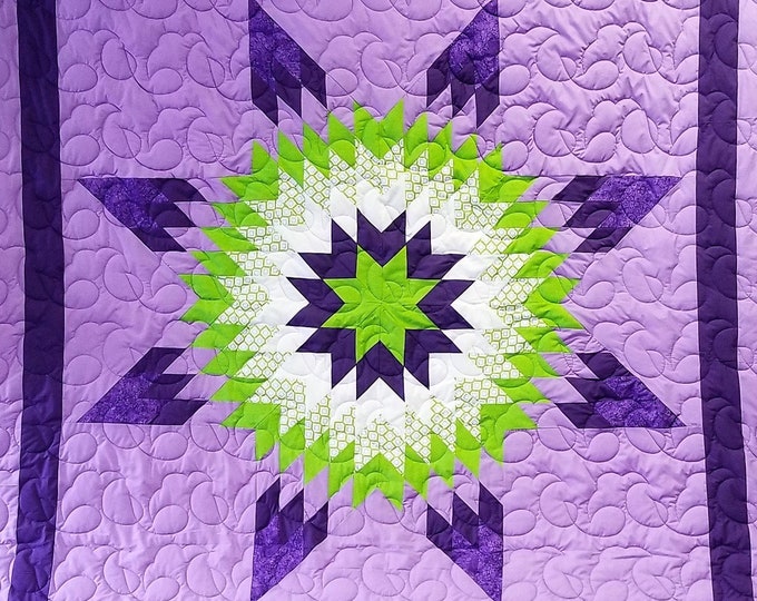 Star Quilt - Oglala Lakota Sioux Native - Size (75x85) - Cotton Fabric ...