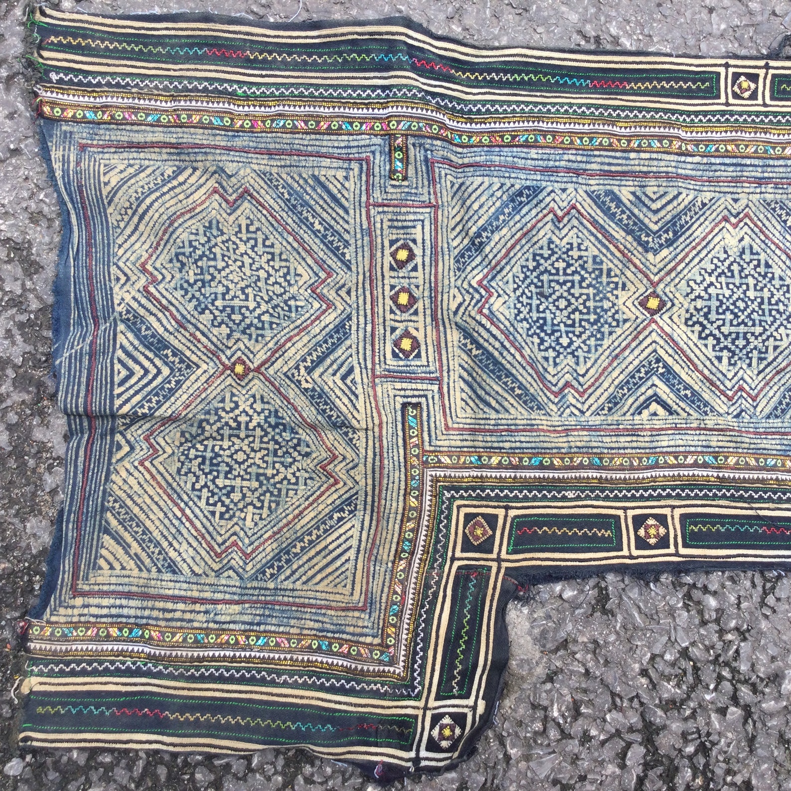 Vintage Tribal Hmong Batik Cotton Fabric in Mu Cang Chai Village,north ...