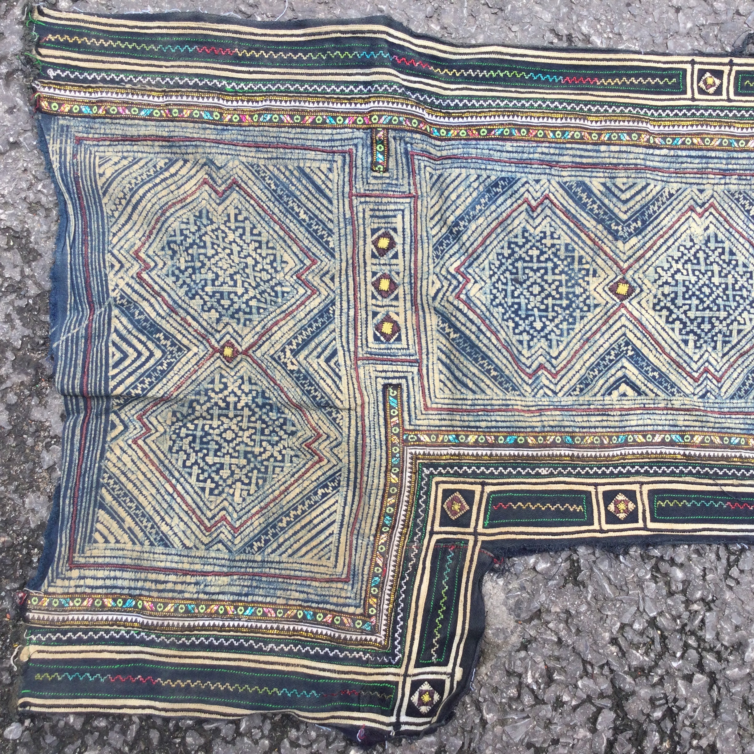 Vintage Tribal Hmong Batik Cotton Fabric in Mu Cang Chai Village,north ...