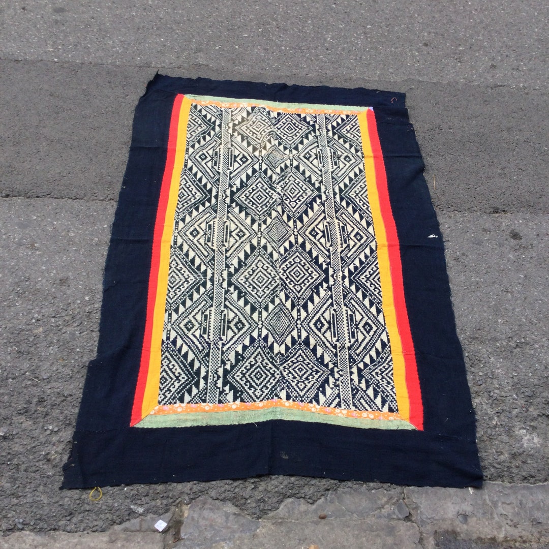 Vintage Vietnamese Tribal Hmong Blackthai Handwoven Cotton Blanket - Etsy