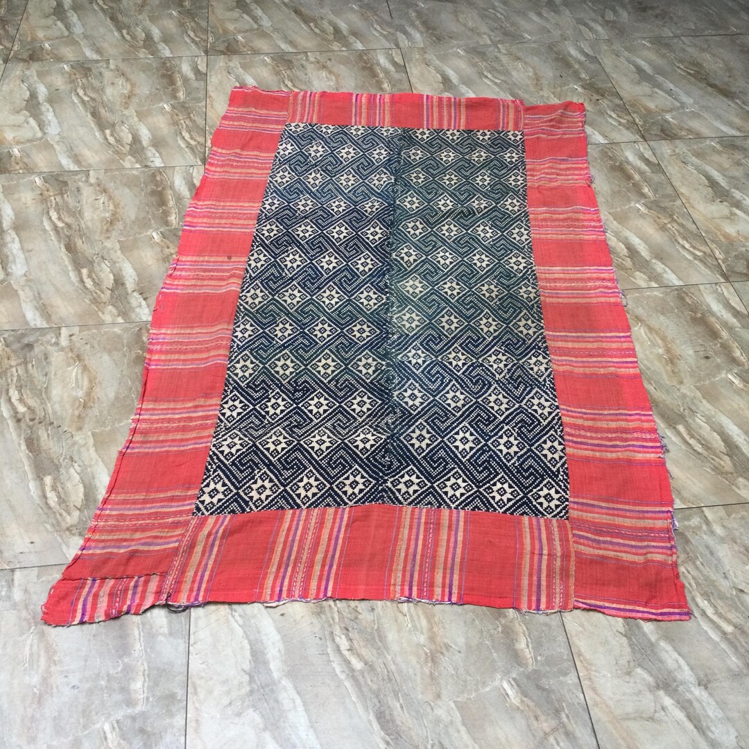 Vintage Vietnamese Tribal Hmong Blackthai Handwoven Cotton Blanket - Etsy